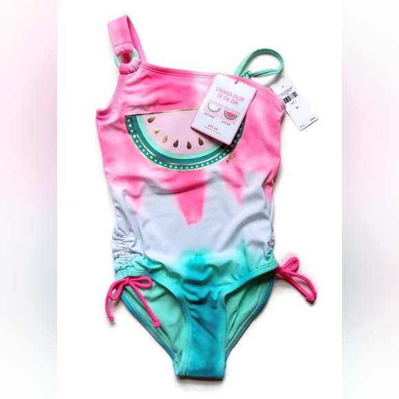 Justice | Swim | Justice Girls Tie Dye Color Changing Watermelon One ...